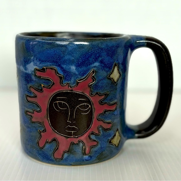 Mara | Kitchen | Large Mara Stoneware Mexican Art Pottery Sun Moon Face ...